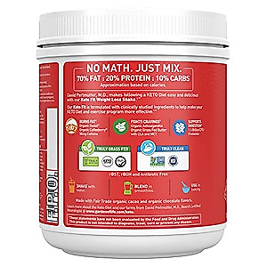 Garden of Life Dr. Formulated Keto Fit Weight Loss Shake - Chocolate Powder, 10 Servings, Truly Grass Fed Butter & Whey Protein, Studied Ingredients Plus Probiotics, Non-GMO, Gluten Free, Keto, Paleo