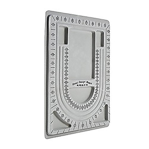 Nofaner Bead Design Board, Bead Board Necklace Beading Jewelry Organiser Tray Design DIY Craft Tool, Necessary Tool for Professional to String Beads