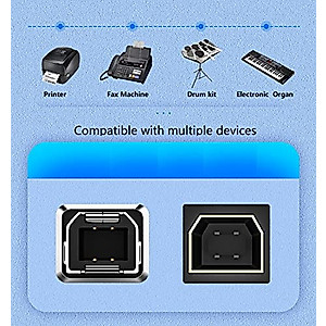 USB C to B Adapter,【3-Pack】 Tpenod Female USB C to MIDI Converter，Compatible with MIDI，Printers，Chromebook Pixel，Electric Piano,Synthesizers and Devices /laptops with Type-c Port., black