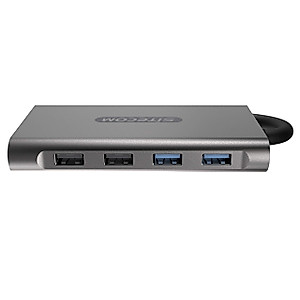 Sitecom CN-390 USB-C Multiport Pro Adapter | USB-C to 2X USB 3.1 + 2X USB 2.0 + 2X HDMI + 1x VGA + 1x Gigabit LAN + 1x SD/Micro-SD Card Reader