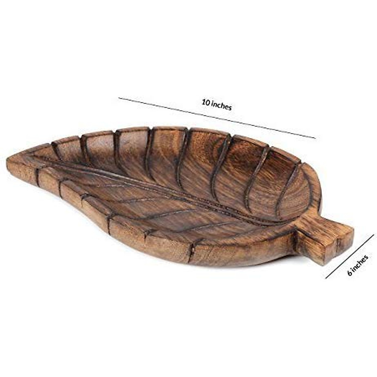 S.B.ARTS Wooden Handcraved Tray-Tray for Tea Coffee Cups-Dining Table Decor Accessories-Vanity Organizer-Home Decor- Kitchen Countertops Living Room-Ideal Gifts for Loved Ones- Brown