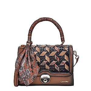 Cuadra Women's Satchel Bag in Genuine Leather Brown