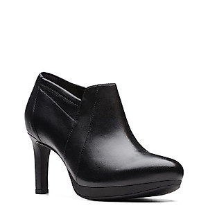 Clarks Women's Ambyr Hope Ankle Boot, Black Leather, 9