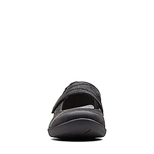 Clarks womens Sillian Bella Mary Jane Flat, Black, 8.5 Wide US