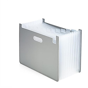 ZQS Magazine File Holder, Desk Organizer File Folder for Office Organization and Storage, Sturdy Plastic Binder Organizer, 13 Vertical Compartmente，Desktop Accessories for Home and Office Storage