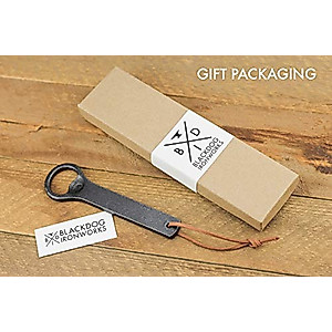 Bottle Opener - Black Dog Ironworks | Hand Forged Iron Beer Opener, Gift For Men| Great Gift for Fathers Day or 6 year Anniversary