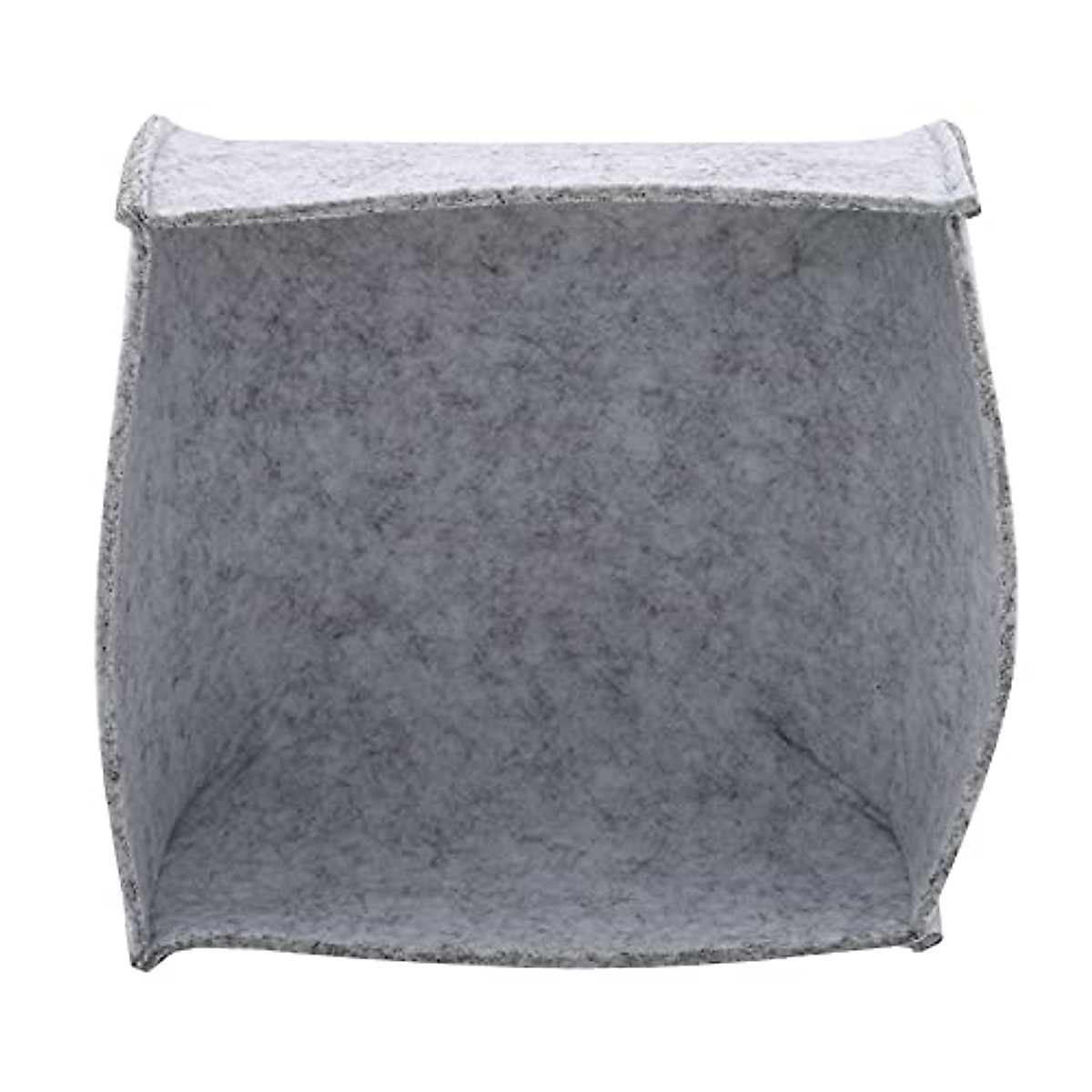 GUAngqi Rectangle Felt Fabric Baskets Storage Bins Organizer for Magazine Books CD Cloths,Light Grey