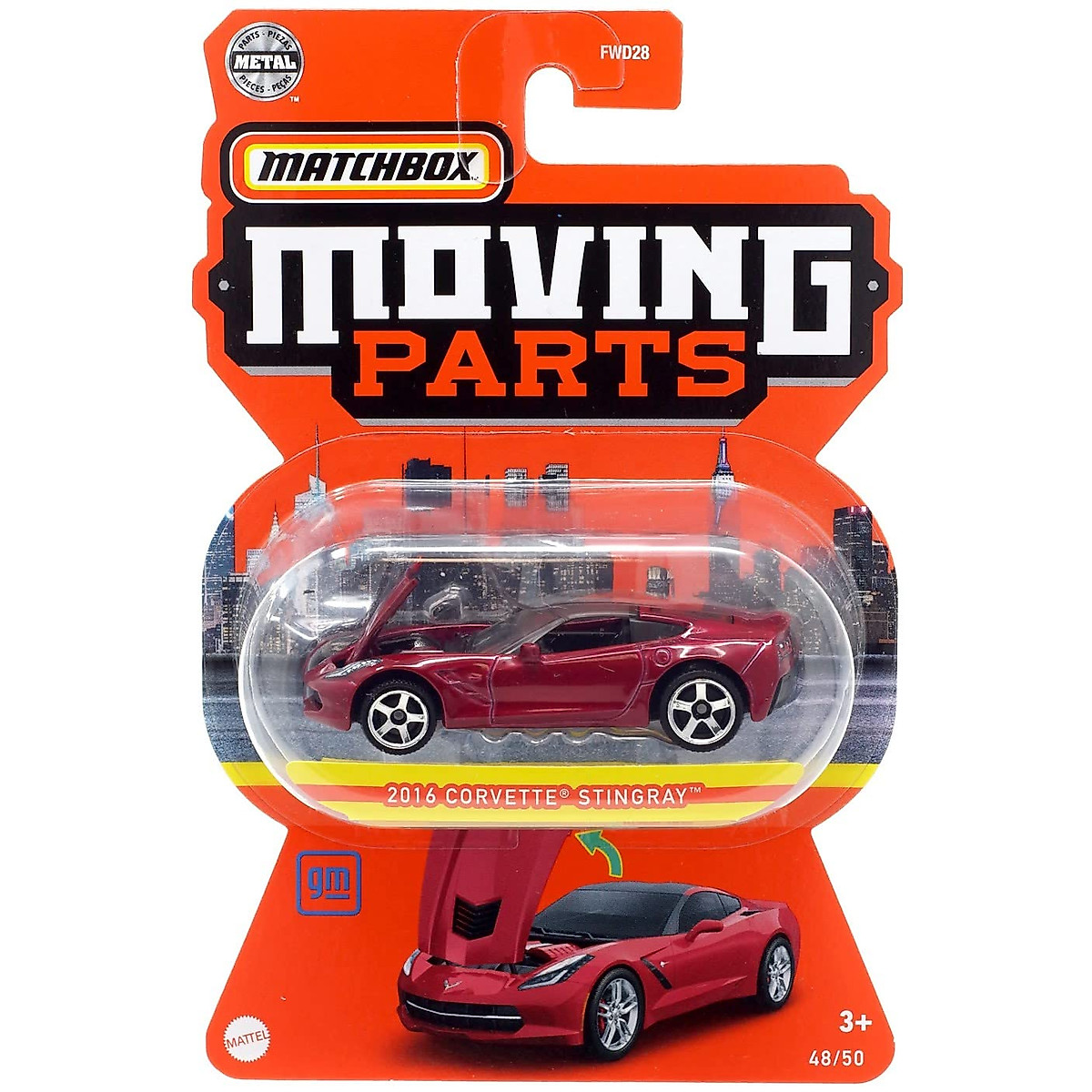 Hot Wheels Matchbox 2016 Corvette Stingray, Moving Parts 48/50