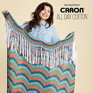 Caron All Day Cotton - 3 Pack of 173 Yards/3.52 oz Eyes Blue 100% Mercerized Cotton Yarn