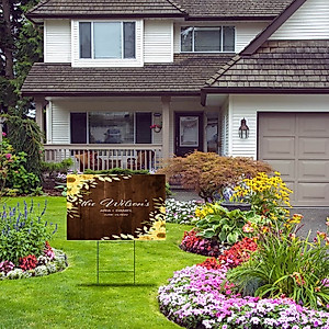 Autravelco Welcome to Our Wedding Yard Signs with Stakes 12x18 Inch Display Date & Couple Name Customized Lawn Signs with Stakes for Rent House Party Supplies Décor