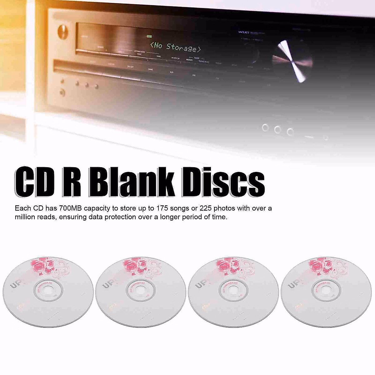 CD R Blank Discs, 700MB 52X Recordable Disc, Blank CDs for Burning Music Storing Digital Images Data (50PCS)