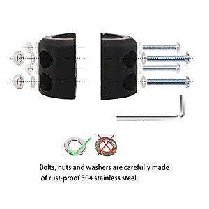 Winch Cable Hook Rubber Stopper with Allen Wrench, Rubber Rope Line Saver, Protects Towing Hook Synthetic Rope, Auto Accessories Universal for Car UTV ATV Winches (2, Black)