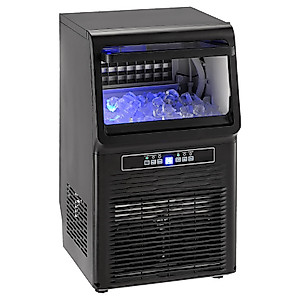 VEVOR Commercial Ice Maker, 70lbs/24H, Ice Maker Machine, 36 Ice Cubes in 12-15 Minutes, Freestanding Cabinet Ice Maker with 12lbs Storage Capacity LED Digital Display, for Bar Home Office Restaurant