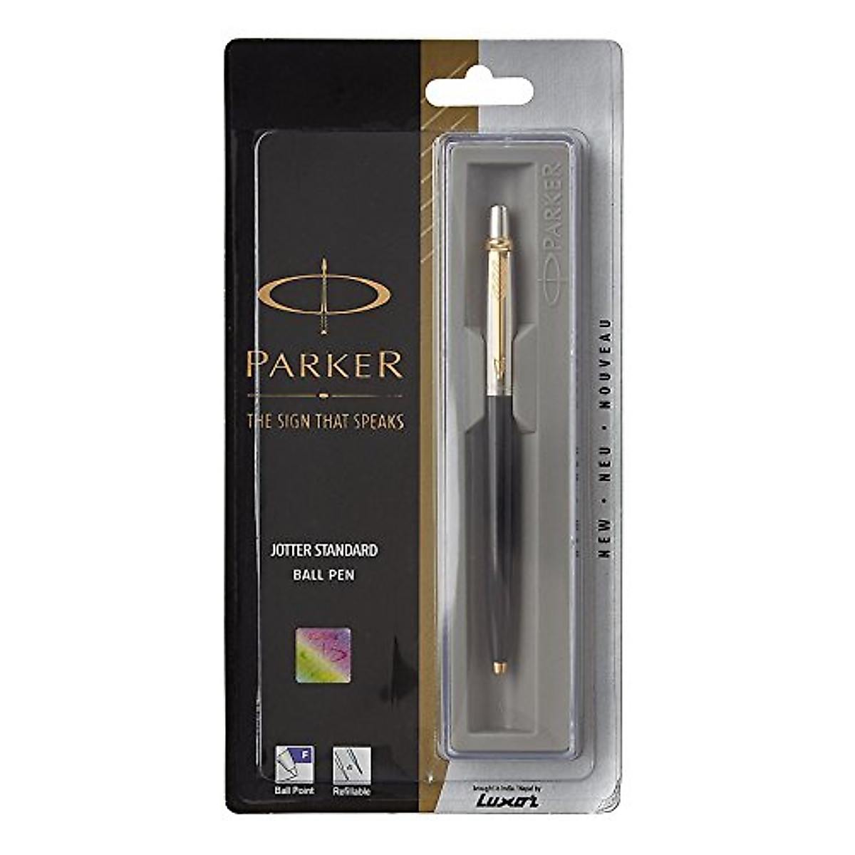 Parker Jotter Standard Ball Pen Gold Trim (Black)