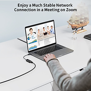 CableCreation USB C to 2.5G Ethernet Adapter, USB C 3.1 to RJ45 2.5 Gigabit LAN Thunderbolt 3, Compatible with MacBook Pro MacBook Air iPad Pro Surface Pro 7 Dell XP15 13 Chromebook Windows Mac OS