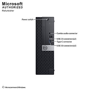 Dell OptiPlex 7070 SFF High Performance Desktop Computer, Intel Eight Core i7-9700 up to 4.7GHz, 16G DDR4, 512G SSD, WiFi, BT, 4K Support, DP, HDMI, Win 10 Pro 64 English/Spanish/French(Renewed)