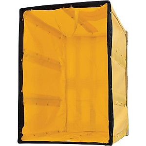 Global Industrial 16 Bushel, Yellow Vinyl Basket Bulk Truck, Unassembled, 40&quot;L x 28&quot;W x 35&quot;H