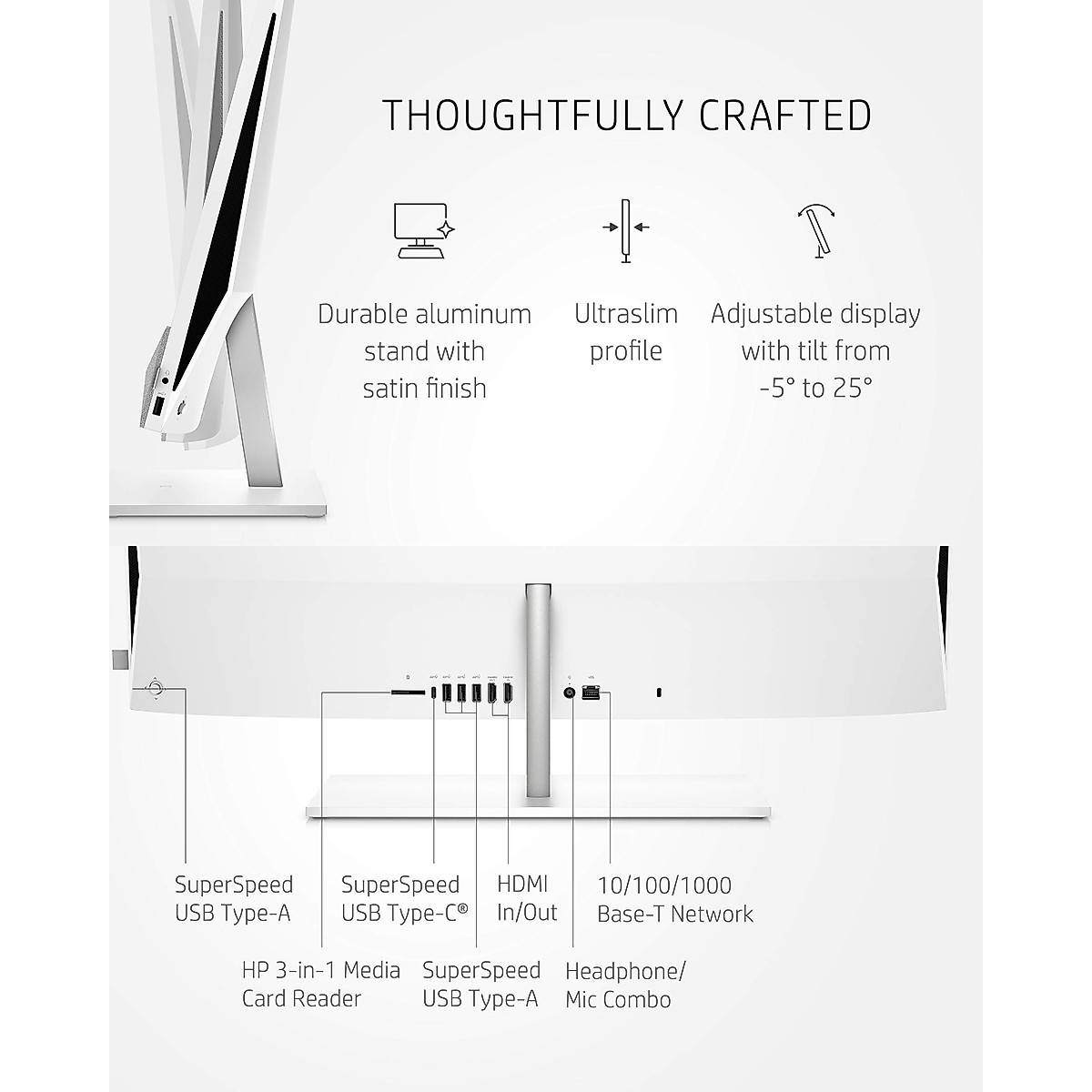 HP 27 Pavilion All-in-One PC, 10th Gen Intel i7-10700T Processor, 16 GB RAM, Dual Storage 512 GB SSD and 1TB HDD, Full HD IPS 27 inch Touchscreen, Windows 10 (Renewed)