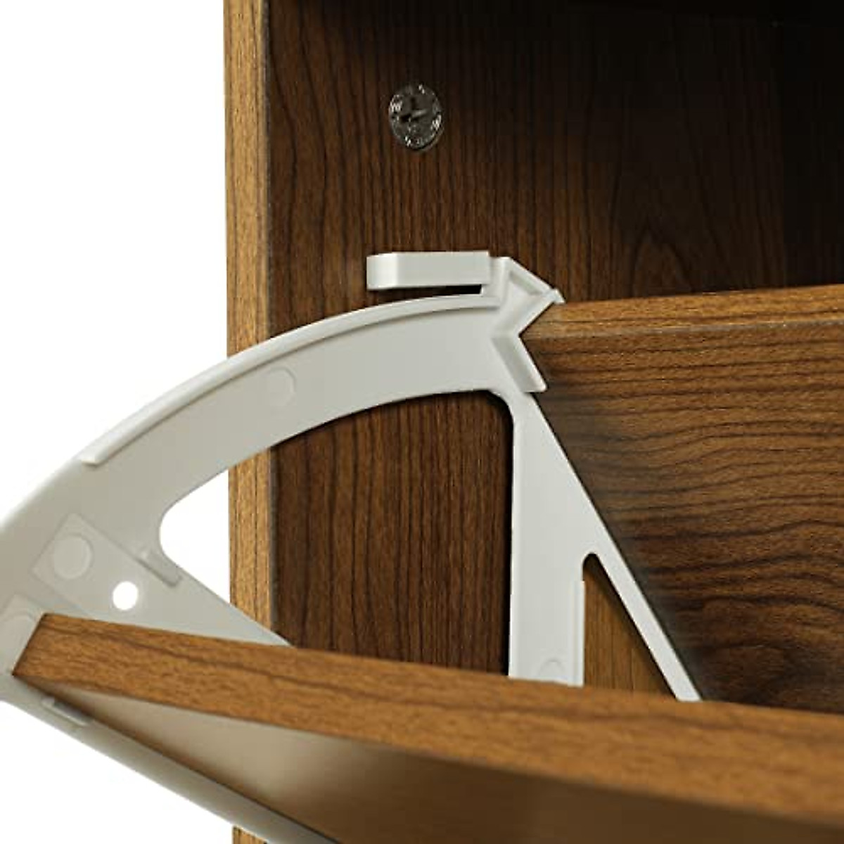 wirrytor 3 Flip Drawers Rattan Shoe Cabinets, 24 Pairs Freestanding Shoe Rack Storage Organizer, Modern Vintage 3 Tier Wood Shoe Storage Cabinet for Entryway Hallway Doorway (Walnut)