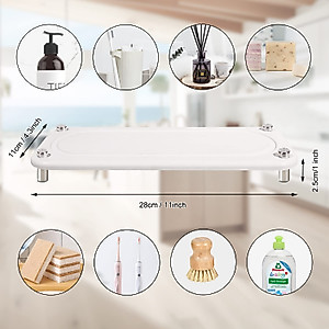 Instant Dry Sink Organizer 2PCS, Sponge Holder Fast Drying Stone, Natural Diatomite Material, Soap Holder with Rustproof Stainless Feet, Sink Caddy for Kitchen Bathroom Counter, White