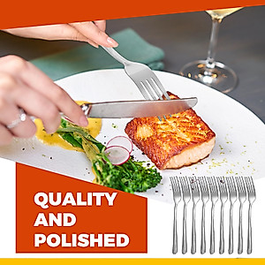 Minatee 100 Pieces Dinner Forks Bulk Set 6.9 Inches Stainless Steel Metal Forks Flatware Fork Silverware Salad Forks Table Fork Mirror Polished for Home Restaurant Eating Kitchen Utensils