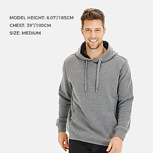 HENNCHEE Heated Hoodies for Men Women with Battery Pack, Heated Pullover Sweatshirt Unisex Hoodies Heating Jacket(Gray, Large)