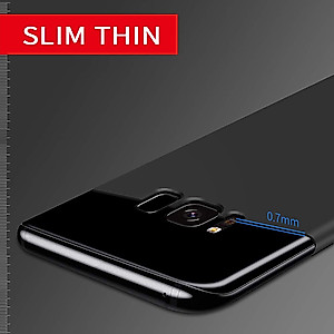 EGALO for Galaxy S8 Slim Case Silicone Soft Skin Flexible TPU Premium Hybrid Shock Absorbing & Scratch Resistant Bumper Protective Phone Cases Cover for Samsung Galaxy S8 (Matte Black)