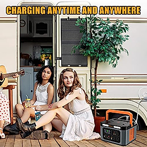 Foursun 100W Portable Solar Panel, Foldable Shingle Solar Panel for Power Station, 18V Solar Battery Charger，IP67 Waterproof，Independent Support Rod, for Solar Generator, Power Bank, 12V Car Battery