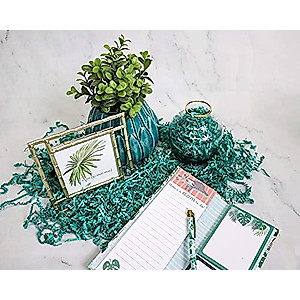 MagicWater Supply Crinkle Cut Paper Shred Filler (4 oz) for Gift Wrapping & Basket Filling - Teal