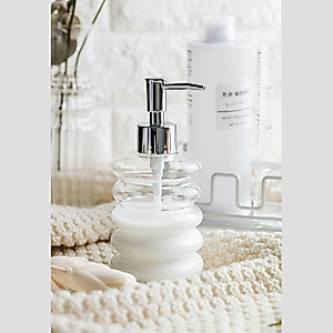 Soap Pump Dispenser 300ml Glass Soap Dispenser Bathroom Shampoo Bottle Home Lotion Liquid Soap Dispenser, Home Hotel Bathroom Toilet Accessories Bottles Dispenser (Color : Brass)