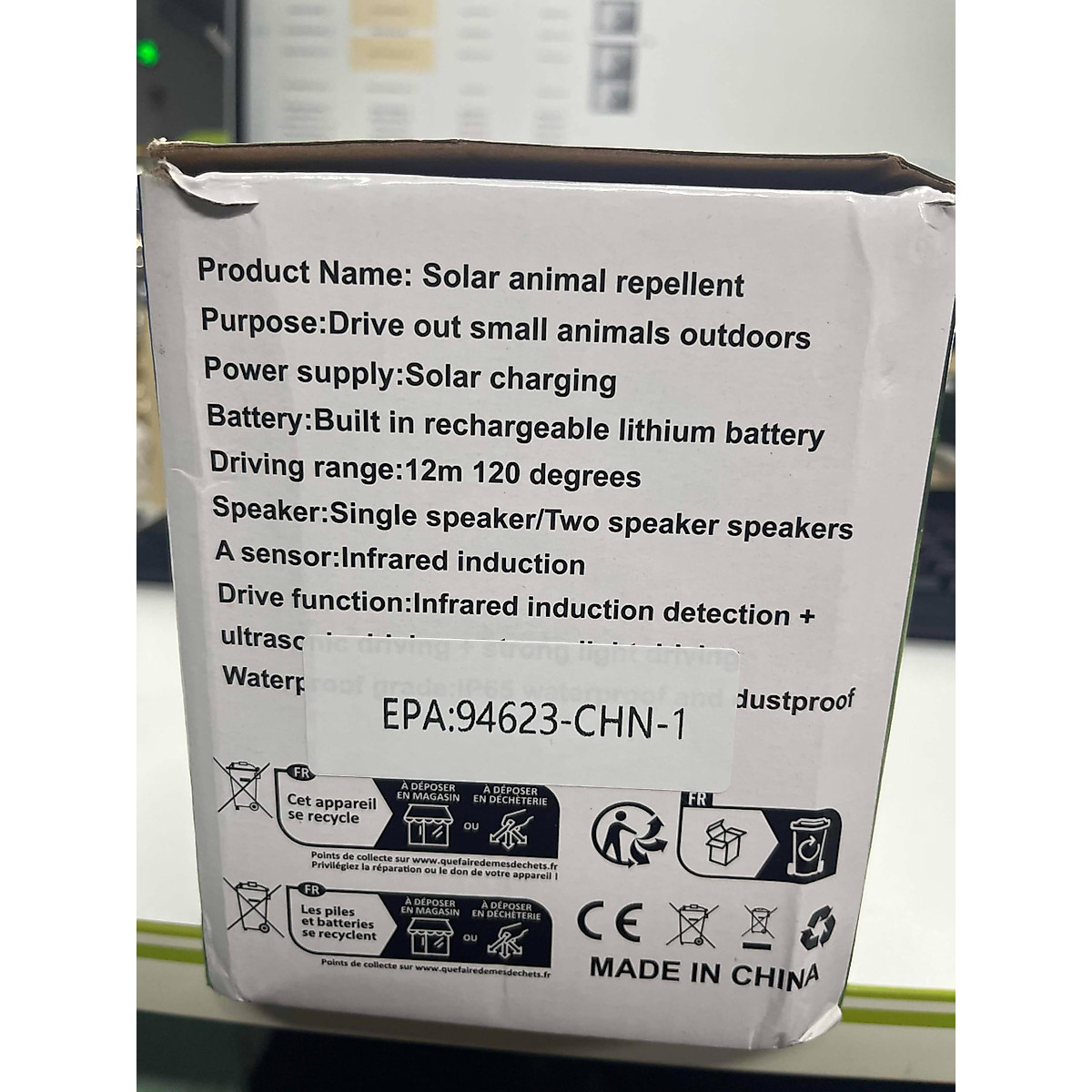 2024 Ultrasonic Deer Repellent Devices Solar Animal Repeller for Cat Dog Deer Raccoon Coyote Skunk, Waterproof Cat Deterrent Outdoor with Explosive Flashing Light for Lawns Yard