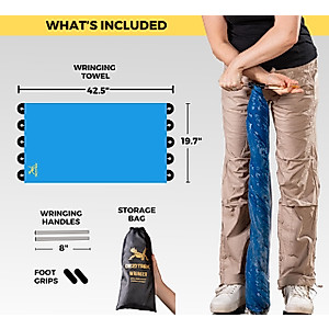 Dezitrek Original Ultra Light Clothes Wringer - Ideal for Light-Weight Clothing, Manual Hand Crank Laundry Wringer for Off Grid Living, Camping, Hotel and Travel - Compact, Eco-Friendly Towel Wringer