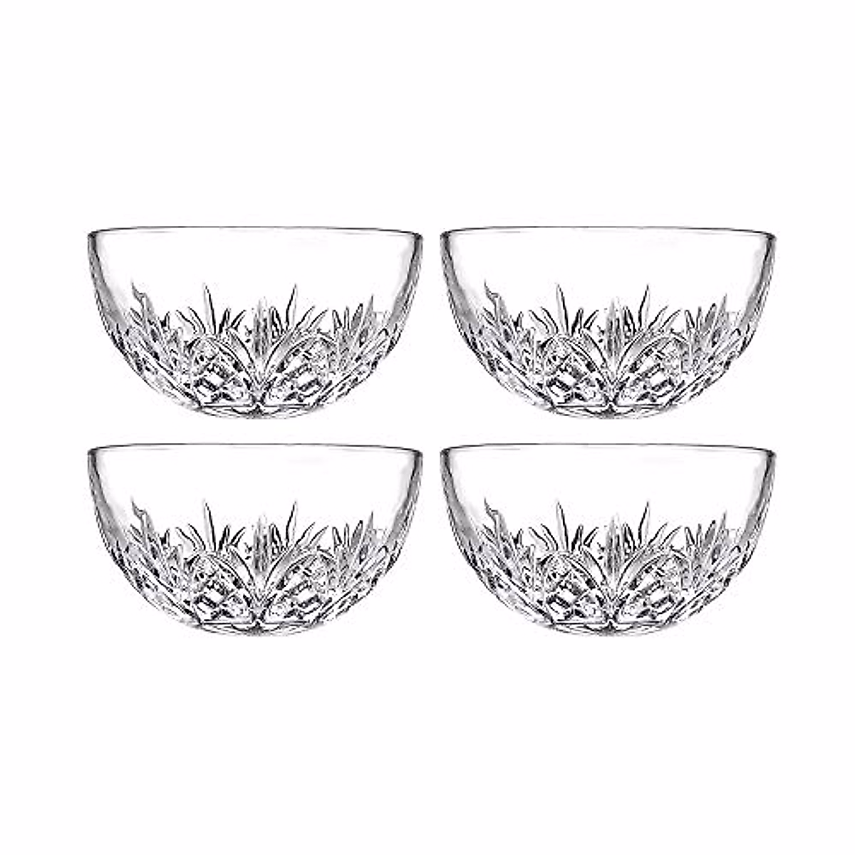 Godinger Bowl Set - Crystal Mini Prep Bowls, Dip, Dessert, Bar Snack Dish Bowls - 5oz, Set of 4