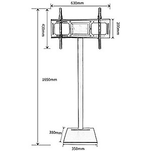 TV Brackets for Wall Mount Tall TV Stand for 65 Inch TV Corner Unit,Black Adjustable Heavy Duty Swivel Universal Floor Stands for for Plasma/LCD/LED OLED TVs