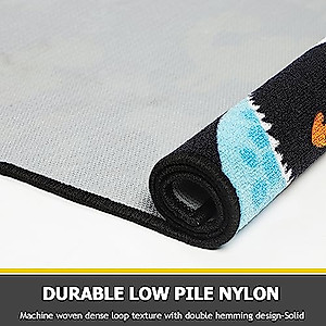 Capslpad Black Dinosaur Kids Play Rugs for Boys Bedroom Cute Cartoon Dinosaur Decor Kids Area Rug Non-Slip Washable Dinosaur Carpet Rugs for Kids Room,Playroom,Boys Bedroom,5'×6.6'