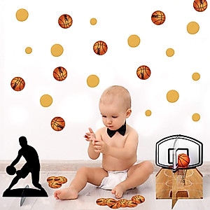 24 Pieces Basketball Centerpieces Basketball Table Decorating Slam Party Supplies Basketball Player Silhouette Basketball Cutouts Basketball Graduation Rave Party Decorations for Birthday Baby Shower