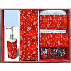 Carnation Home Fashions 16-Piece Holiday Snow Bath Set