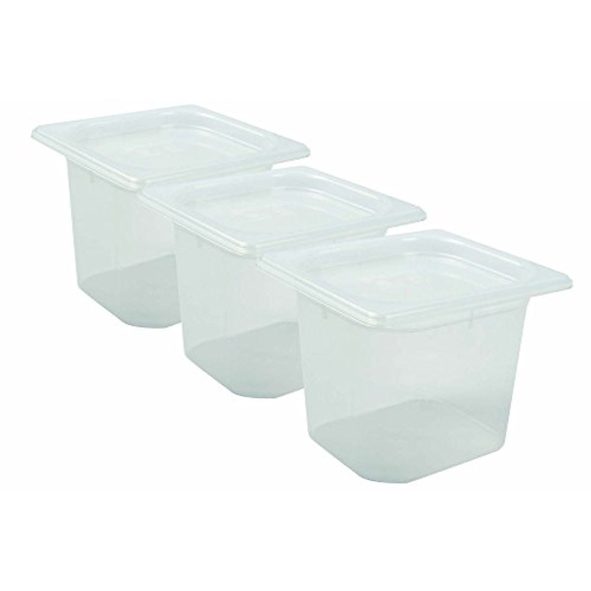 San Jamar MP16 Mod Pan, Food Pan with Lid, 2 quart, (Pack of 12)