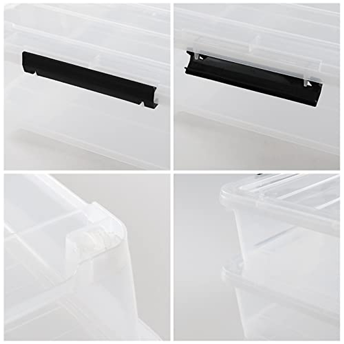 AnnkkyUS 40 Quarts Plastic Under Bed Storage Boxes with Wheels, Large Shallow Container Bins Set of 4