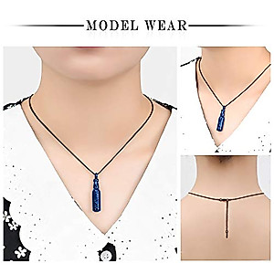mingkejw Cremation Jewelry for Ashes for Human Beer Bottle Pendants Necklace for Ashes for Men Jewelry Keepsake Memorial Urn Necklace for Women pet