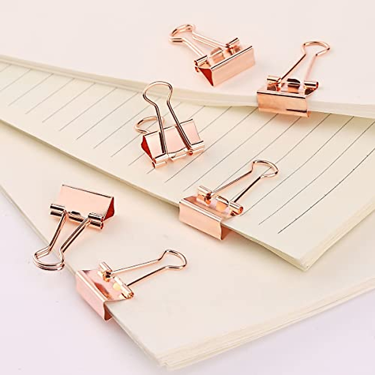 Mr. Pen- Binder Clips, Small Binder Clips, 50 Pack, 0.75 in, Rose Gold, Small Clips, Paper Binder Clips, Binder Clips Small Size, Small Paper Clips, Office Clips, Micro Binder Clips, Mini Binder Clips