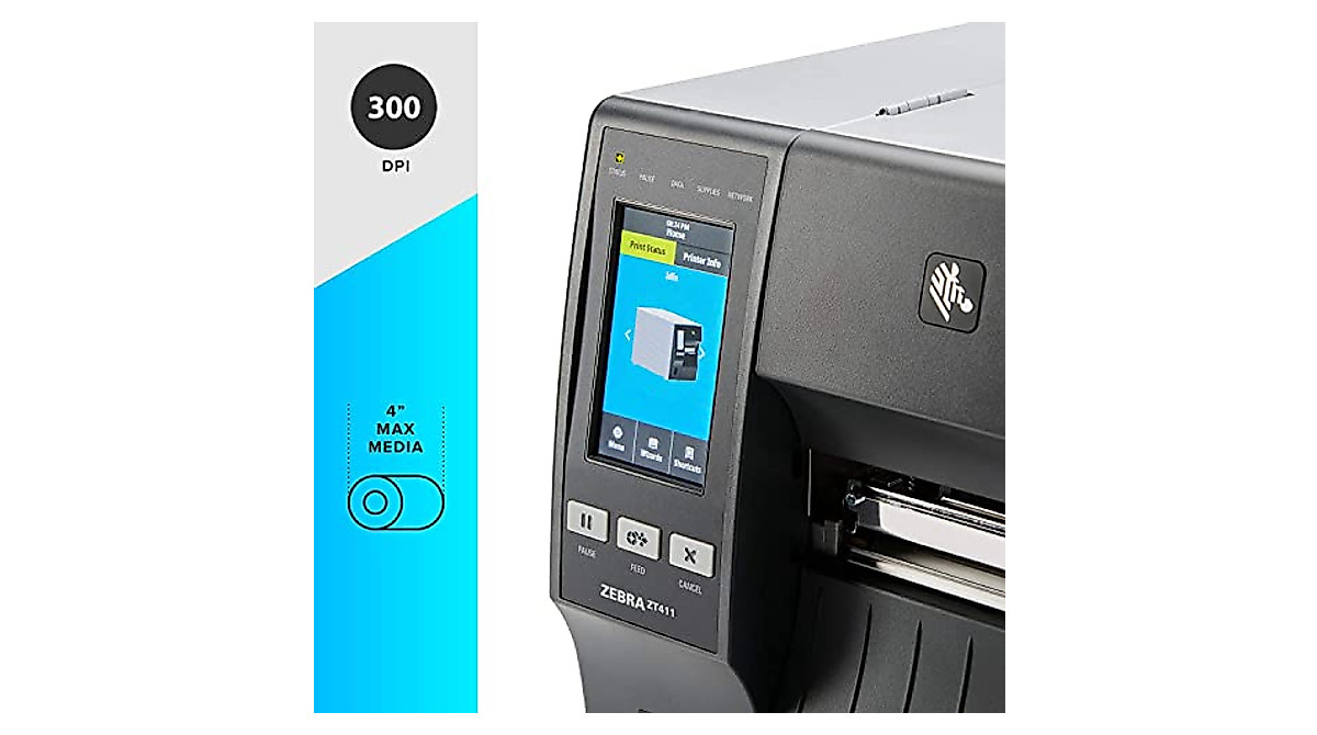 Zebra ZT411 Industrial Printer - High-Res 300 dpi, Fast Printing
