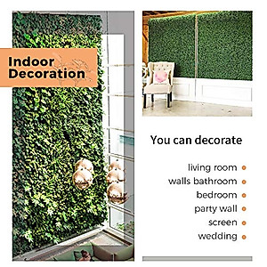 LHY 12 Pcs Grass Wall Backdrop, 20"x20" Boxwood Panels, UV-Proof Greenery Wall Panels Green Wall Panels Boxwood Hedge Wall Grass Backdrop Wall Outdoor Indoor, Backyard/Garden/Fence/Wedding Decor