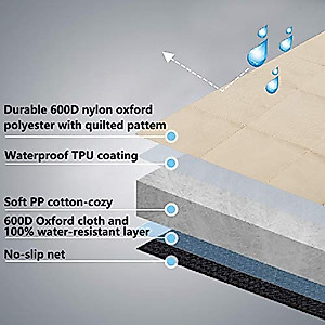 Bark Lover Dog Car Seat Cover for Back Seat Dog Seat Covers for Cars Waterproof Backseat Protector, Nonslip Rear Seat Cover for Dogs Kids,Universal Size Fits Cars Trucks SUVs (Beige)