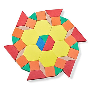 hand2mind Foam Plastic Pattern Blocks for Kids, Shapes for Kindergarten, Montessori Toys, Geometric Shapes, Symmetry, Shape Recognition, Pattern Blocks for Classroom (Set of 810)