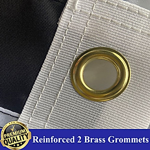 Thin Blue Line American Flags 3x5 Outdoor Made In USA- Embroidered Police Heavy Duty Blue Lives Matter USA Flag- 210D Nylon Flags 4 Rows Stitches Embroidered Stars