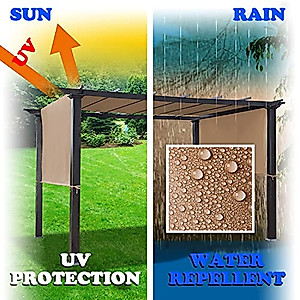 Pergola Roof, Replacement Roof, Canopy Garden Sun Shade Patio Canopy Shelter Weather-Resistant, Water-Repellent for Pergola Outdoor Canopies Canopy Cover for Freestanding Pergola