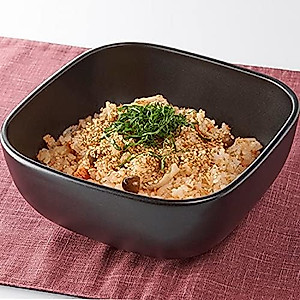 HARIO GO-2B Rice Pot, Microwave Safe, Black, 2 Pieces, Made in Japan