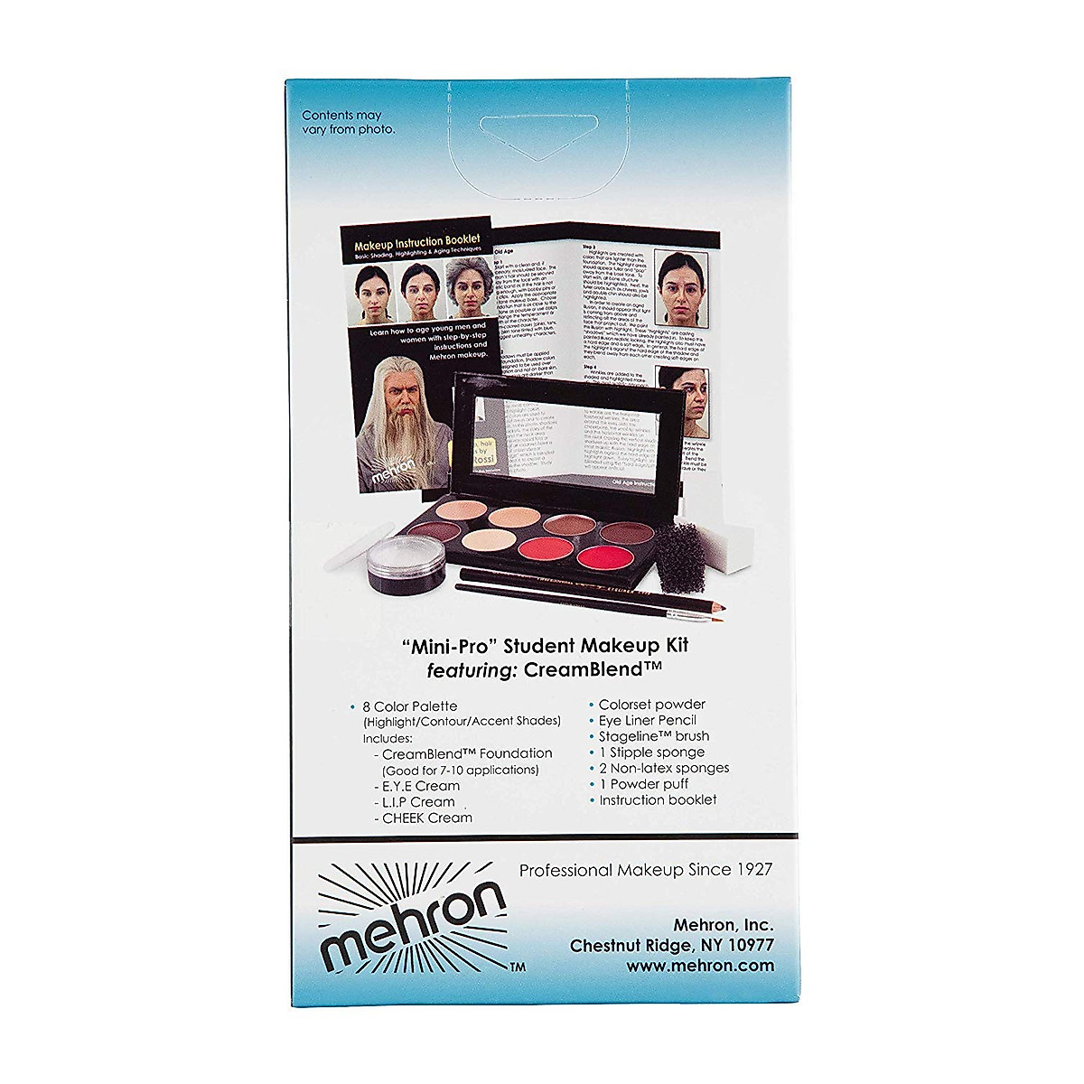 Mehron Makeup Mini-Pro Student Makeup Educational Kit (Medium/Olive)