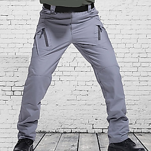 Men's US Military Assault Pants Army Camo Tactical Trousers Water Resistant Big and Tall Workwear Combat Cargo Pants